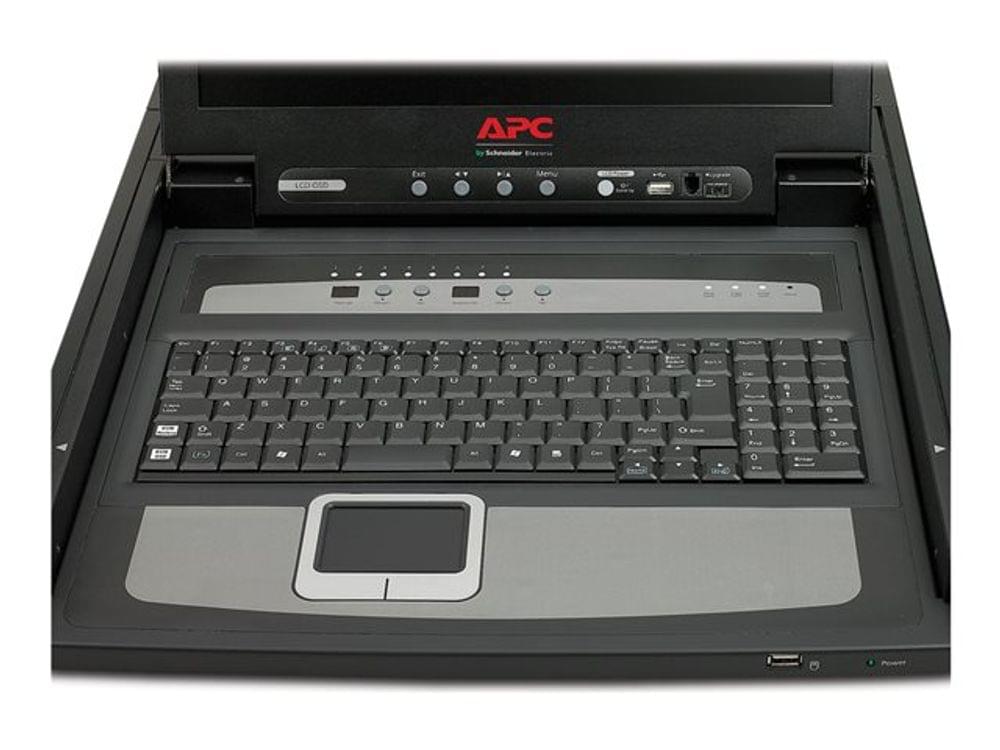 APC LCD Console KVM console with KVM switch 8 ports PS/2 17inch rack ...